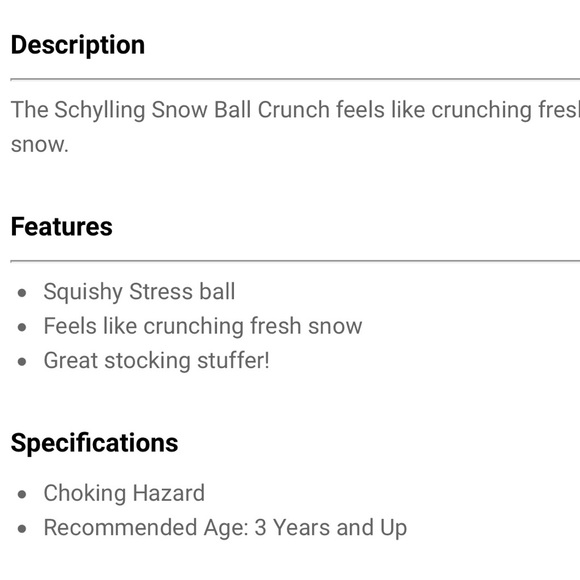 Schylling | Toys | Schylling Snow Ball Needog Crunchy Stress Ball ...